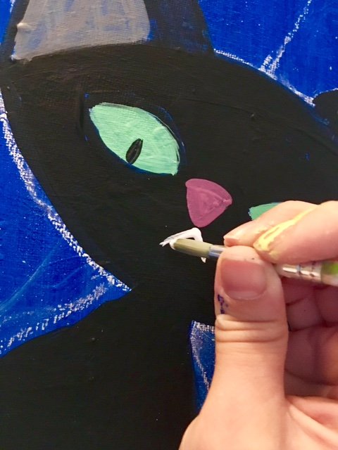 How To Paint A Halloween Cat - Step By Step Acrylic Painting