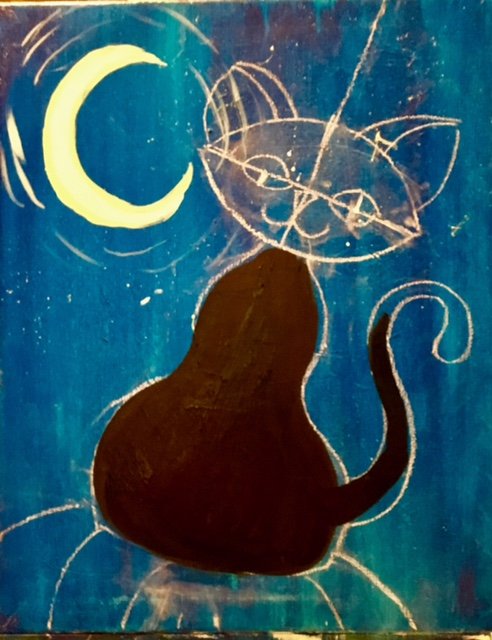 How To Paint A Halloween Cat - Step By Step Acrylic Painting