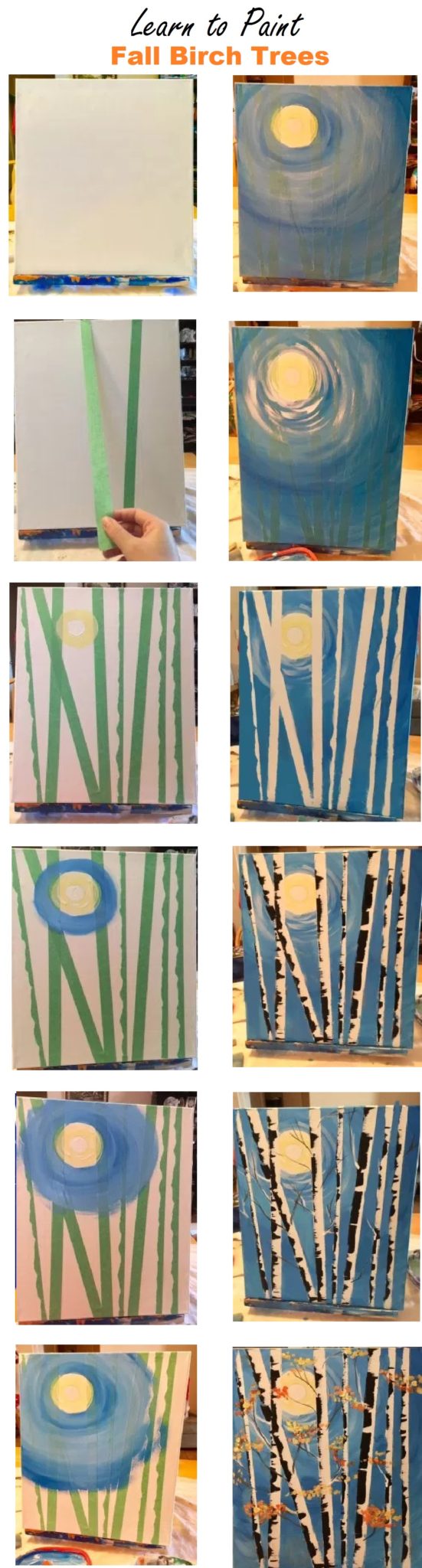 How To Paint Birch Trees - Step By Step Painting Tutorial