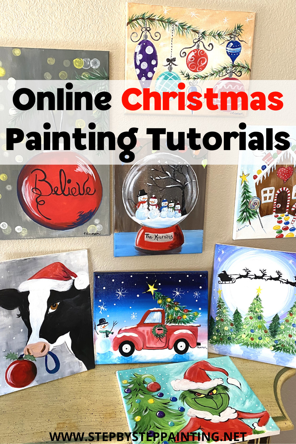 Easy Christmas Paintings - Step By Step Painting With Tracie Kiernan