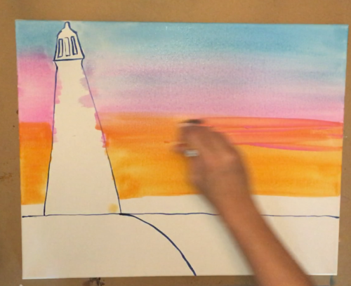 Lighthouse Painting - Step By Step Acrylic Tutorial - With Pictures