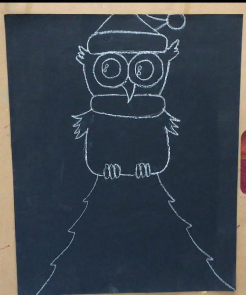 How To Paint An Owl On A Christmas Tree - Tracie's Canvas Tutorials