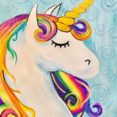 How To Paint A Rainbow Unicorn - Easy Step By Step Painting