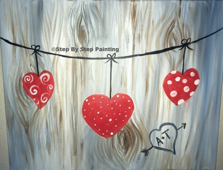 Heart Painting - Step By Step Acrylic Painting - Free Online Tutorial