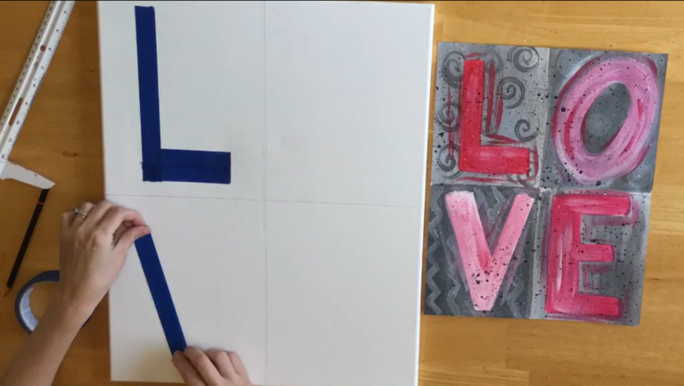 LOVE Painting - DIY Painting Tutorial - For Beginners
