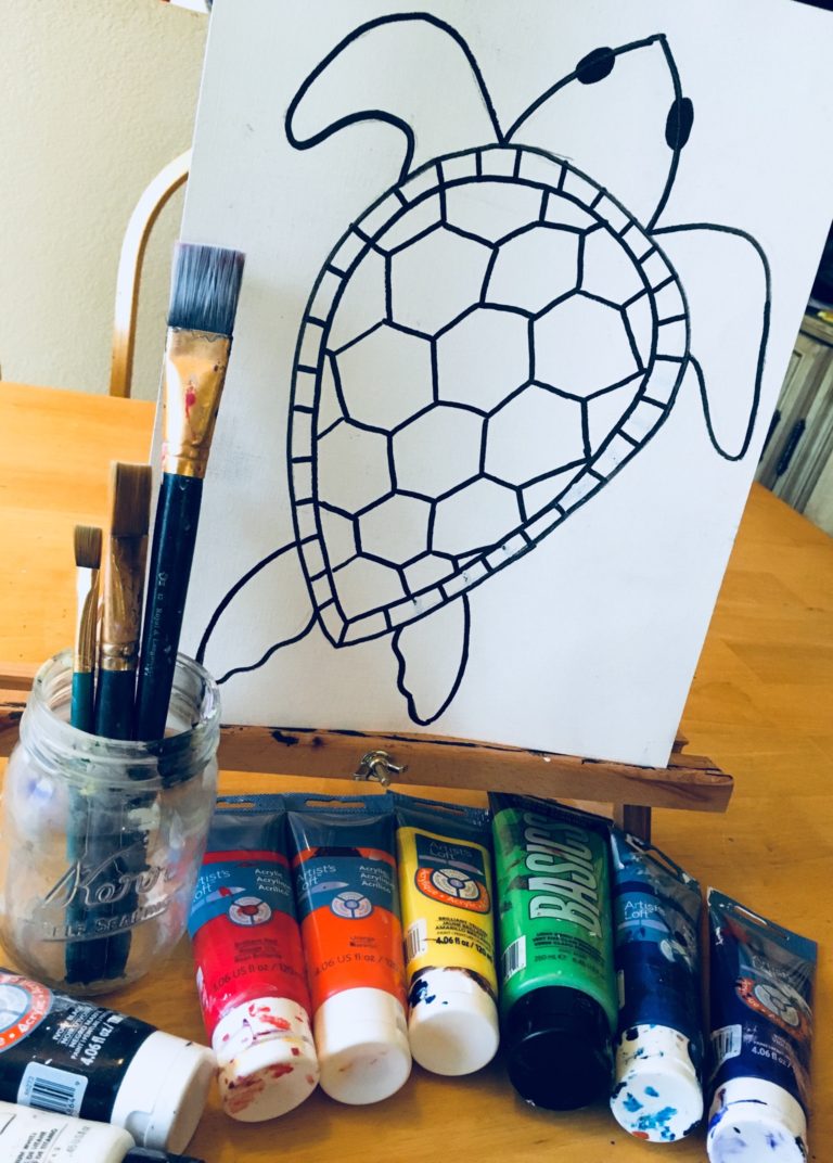 Sea Turtle Painting - Step By Step Acrylic Tutorial - For Beginners