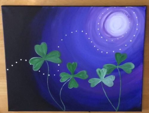 Acrylic Painting Whimsical Clovers - Step By Step Painting