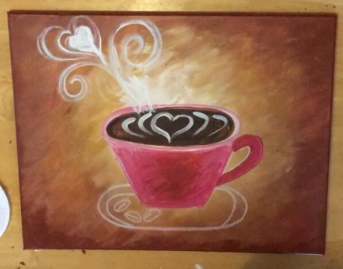 Coffee Cup Painting - Step By Step Painting For Beginners