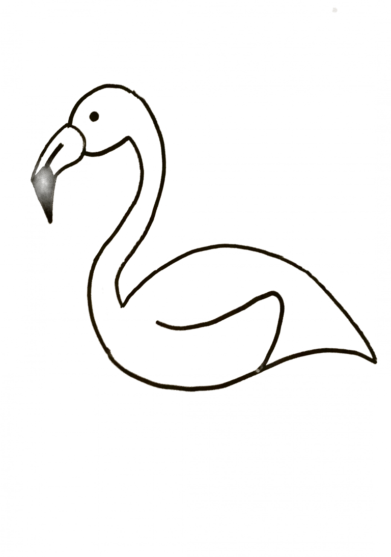How To Draw A Flamingo - Easy Step By Step Drawing Tutorial