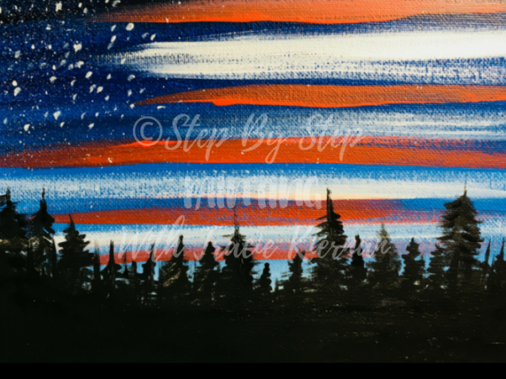 How to paint Northern Lights - Step By Step Painting