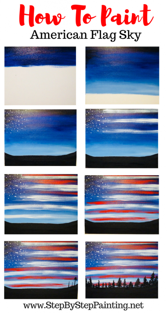 American Flag Painting - Step By Step Tutorial For Beginners
