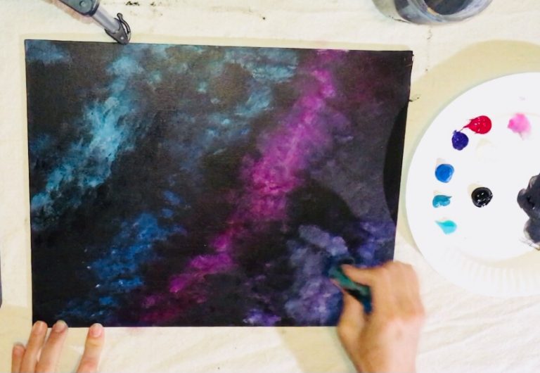 Galaxy Painting - Step By Step Acrylic Painting Tutorial