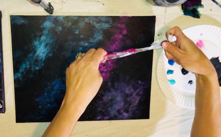 Galaxy Painting - Step By Step Acrylic Painting Tutorial