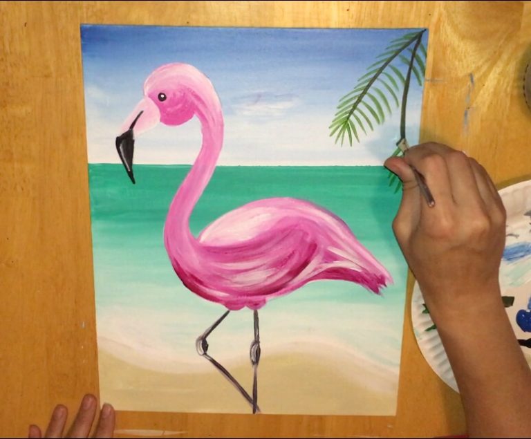 Flamingo Painting - Learn How To Paint A Flamingo Step By Step