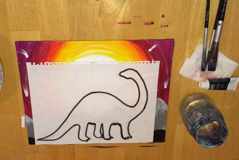 Dinosaur Painting - Learn To Paint This Step By Step