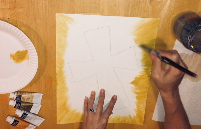 Cross Painting - Acrylic Painting Tutorial - Step By Step