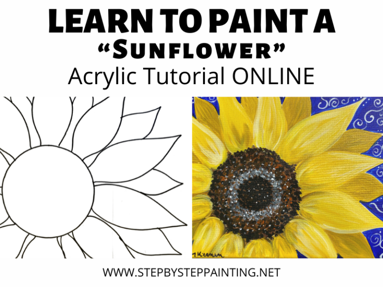 How To Paint A Sunflower - Step By Step Painting - Tutorial