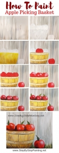How To Paint An Apple With Acrylics - Apple Picking Basket
