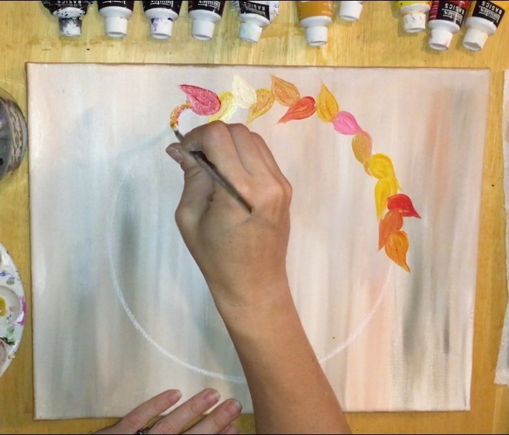 How To Paint A Fall Wreath - Step By Step Painting