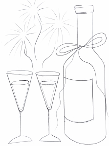 New Year Painting - Online Step By Step Acrylic Tutorial