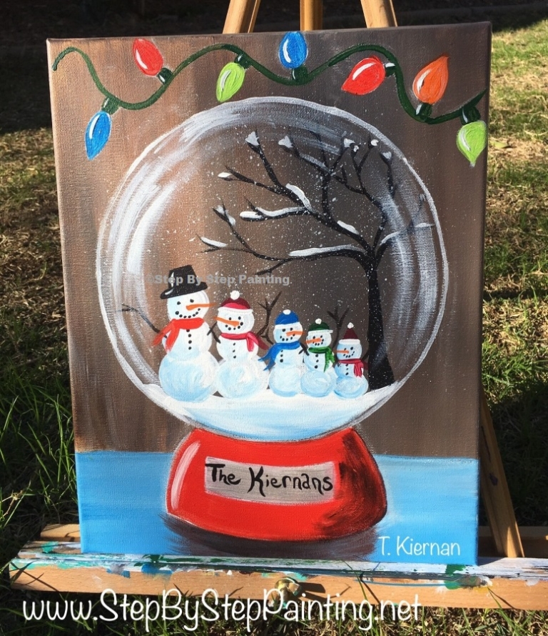 How To Paint A Snow Globe - Tracie Kiernan - Step By Step Painting
