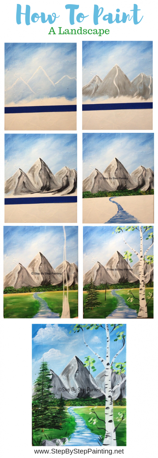 How To Paint A Landscape Step By Step Painting
