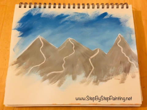 How To Paint Easy Mountains - Step By Step Acrylic Painting Tutorial