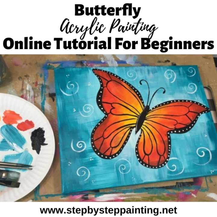 Butterfly Painting - How To Paint A Butterfly In Acrylics - Step By Step