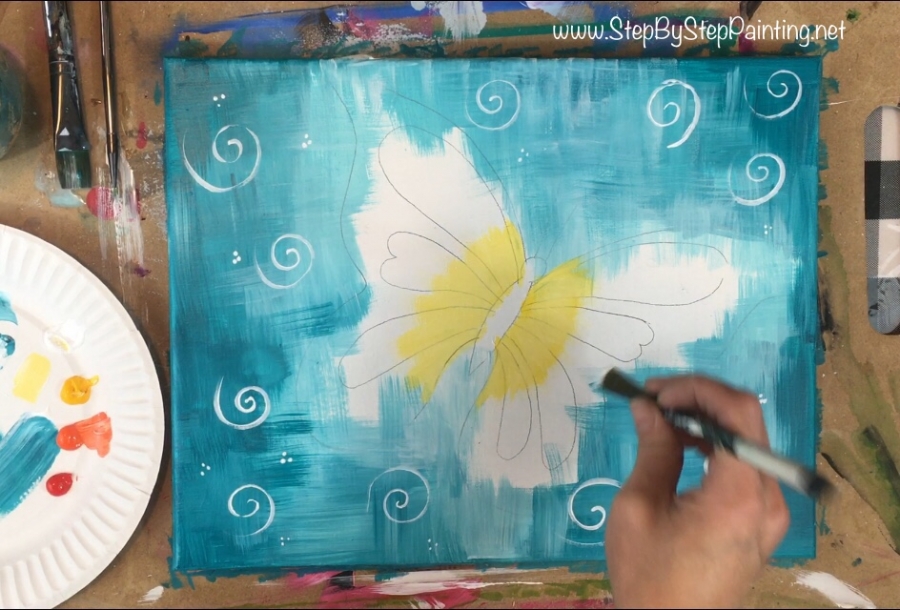 Butterfly Painting - How To Paint A Butterfly In Acrylics - Step By Step