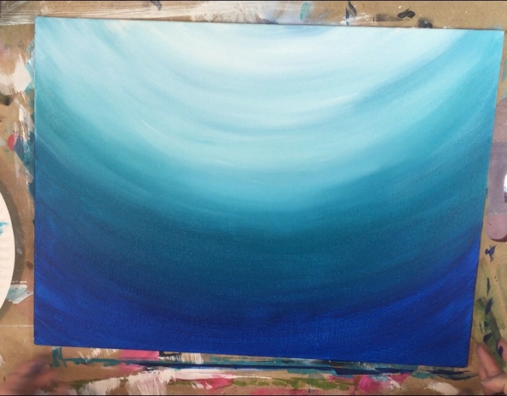 Underwater Painting - Step By Step Acrylic Tutorial - With Pictures