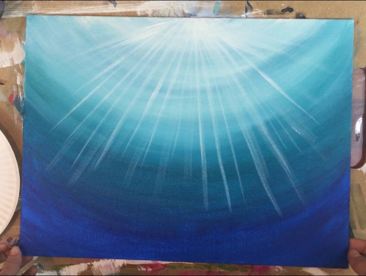 Underwater Painting - Step By Step Acrylic Tutorial - With Pictures