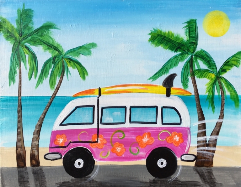 10 Summer Acrylic Painting Tutorials - Tracie Kiernan - Step By Step ...