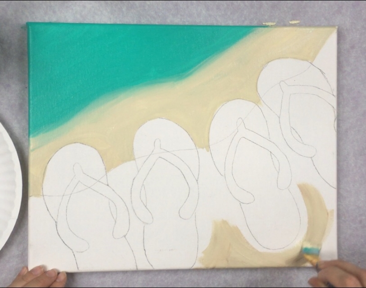 How To Paint Flip-Flops On The Shore - Tracie Kiernan - Step By Step ...