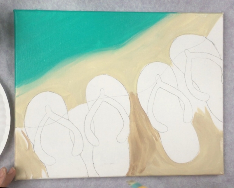 How To Paint Flip-Flops On The Shore - Tracie Kiernan - Step By Step ...