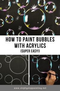 Bubble Painting - Step By Step Acrylic Tutorial - With Pictures