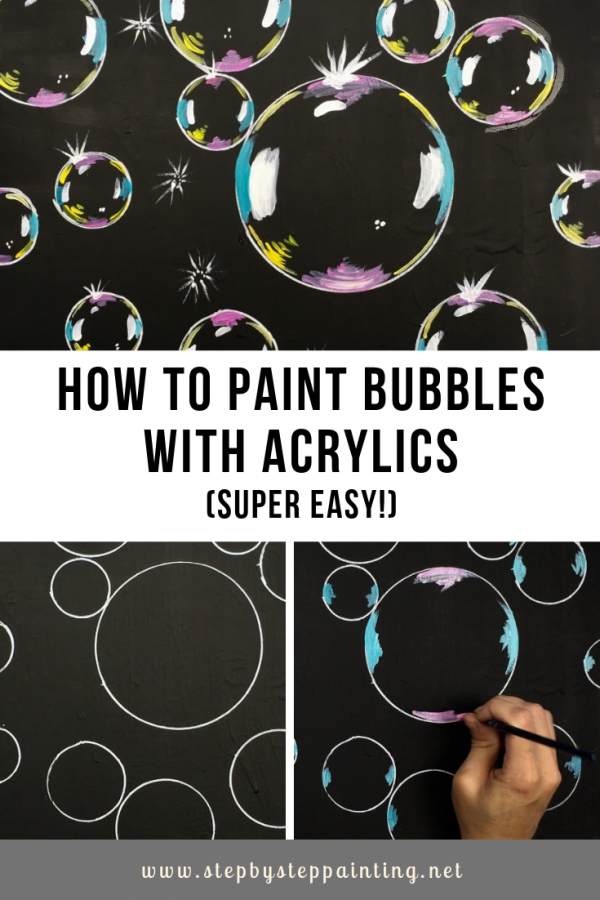 Bubble Painting - Step By Step Acrylic Tutorial - With Pictures