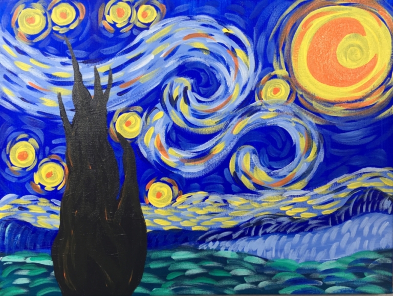 How To Paint Starry Night - Tracie Kiernan - Step By Step Painting