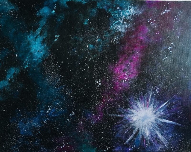 Galaxy Painting - Step By Step Acrylic Painting Tutorial