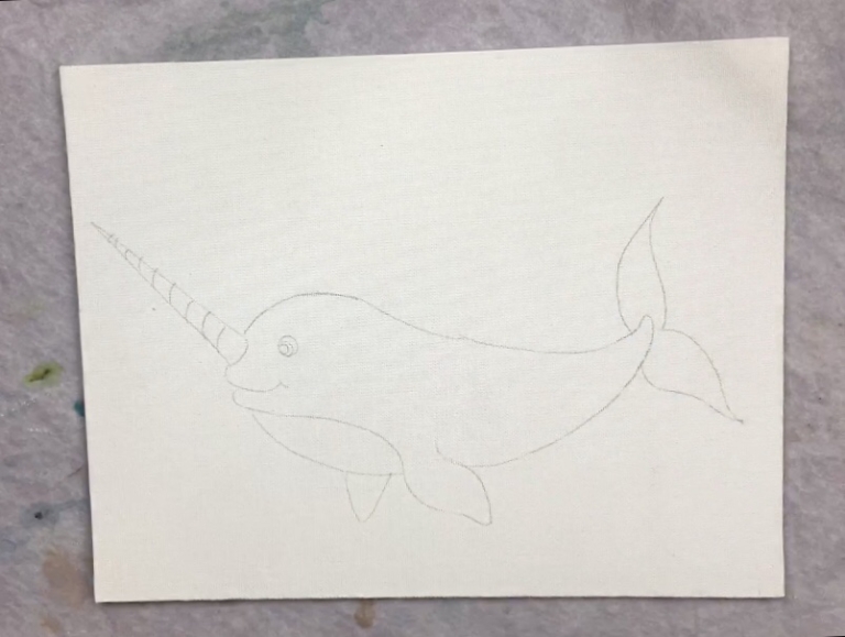 How To Paint A Narwhal - Tracie Kiernan - Step By Step Painting