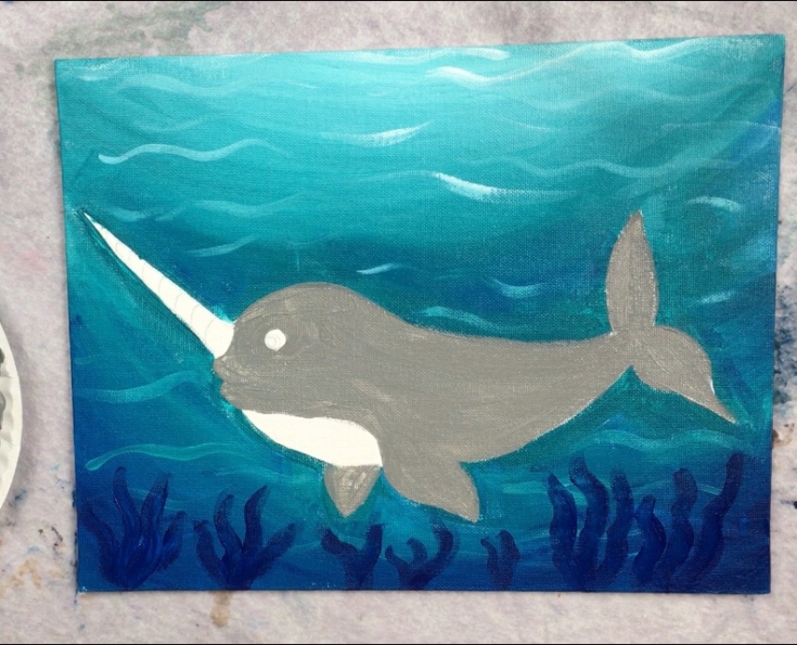 How To Paint A Narwhal - Tracie Kiernan - Step By Step Painting