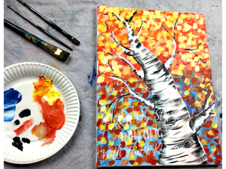 How To Paint A Fall Tree - Tracie Kiernan - Step By Step Painting