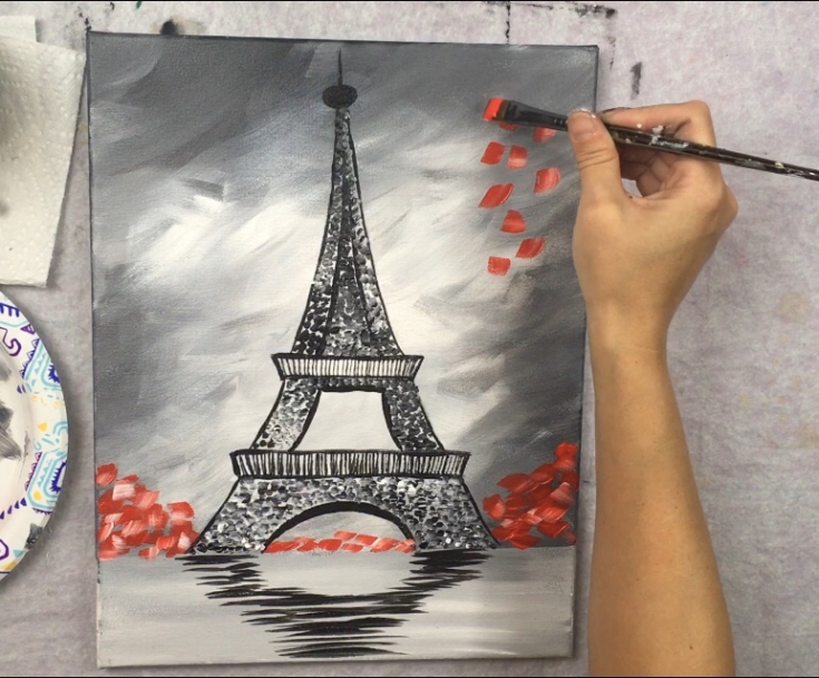 How To Paint An Eiffel Tower - Tracie Kiernan - Step By Step Painting