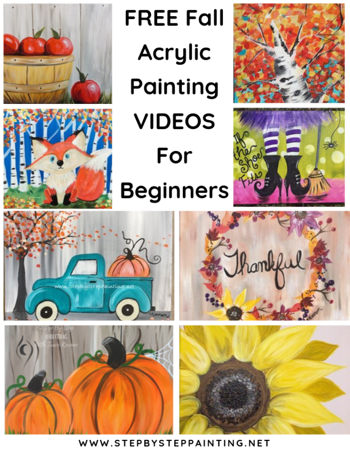 Fall Canvas Painting Videos - Tracie Kiernan - Step By Step Painting