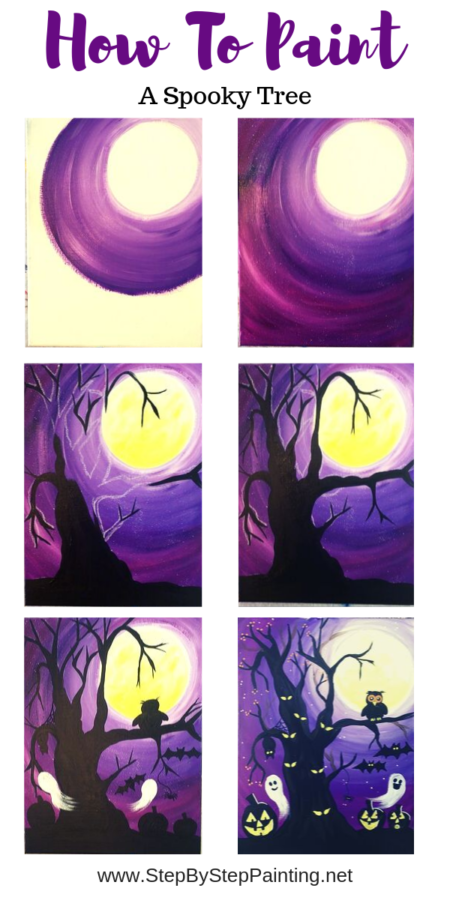 How To Paint A Spooky Tree - Tracie Kiernan - Step By Step Painting
