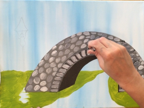 How To Paint An Autumn Bridge - Tracie Kiernan - Step By Step Painting