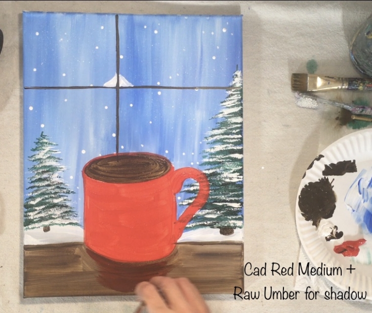 How To Paint “Hot Cocoa Window” - Tracie Kiernan - Step By Step Painting