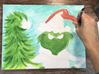 Grinch Painting - With Traceable - Online Step By Step Painting Tutorial