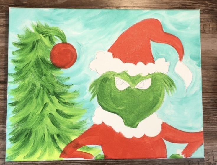 Grinch Painting - With Traceable - Online Step By Step Painting Tutorial