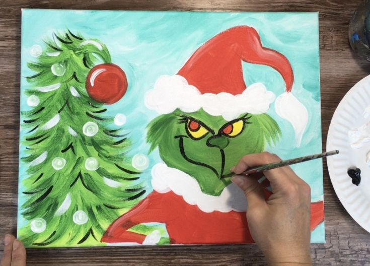Grinch Painting - With Traceable - Online Step By Step Painting Tutorial