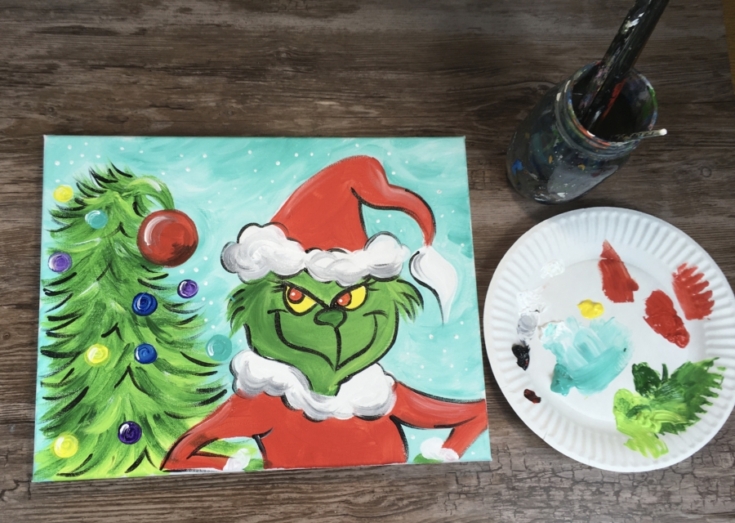 Grinch Painting - With Traceable - Online Step By Step Painting Tutorial